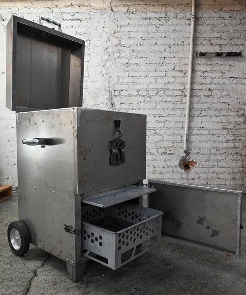 Corten Steel Roughneck Barrel Smoker, aka "Kent's Cowboy Smoke Box ...